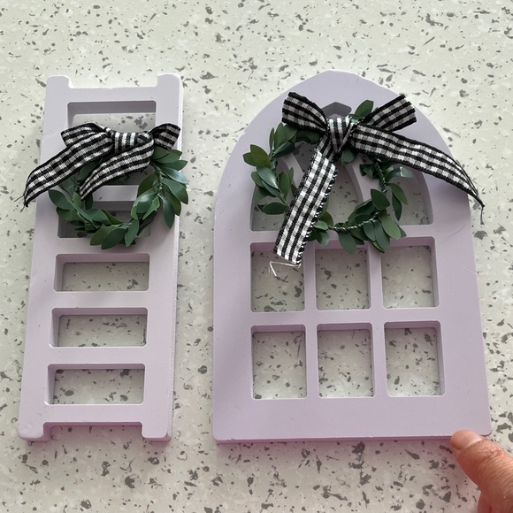 Hobby Lobby | Other | Decorative Window And Ladder Set With Greenery ...